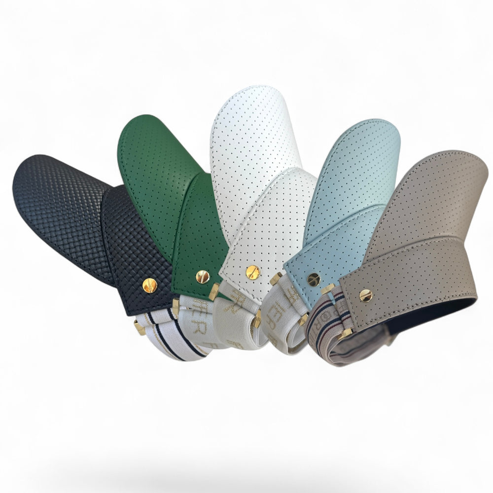 Luxury Leather & Designer Visors - Stylish Sun Visors & Sport Hats