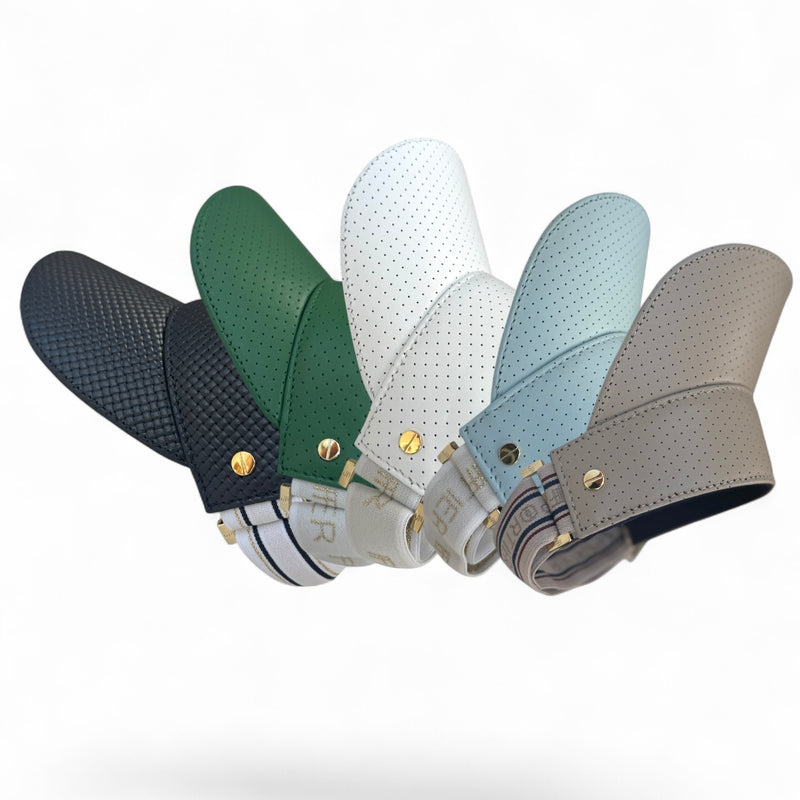 Luxury Leather & Designer Visors - Stylish Sun Visors & Sport Hats