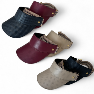 Designer Visor Hat | Leather Visor Hat | Stylish Visor