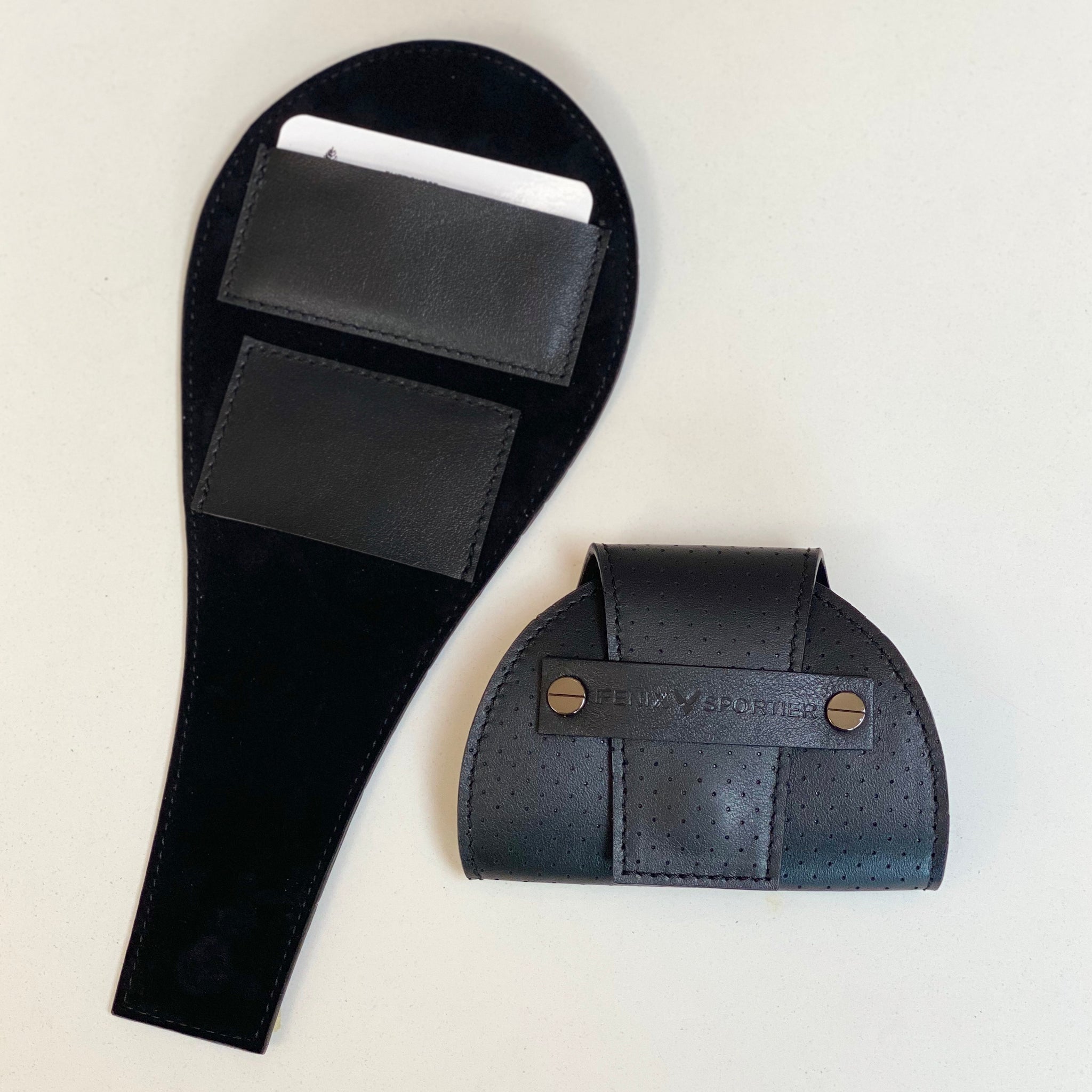 Tennis Lovers Wallet (Black Leather / Black Suede / Gunmetal)